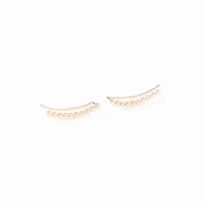 INARI JEWELLERY On The Rise -filled Climber Earrings - Gold