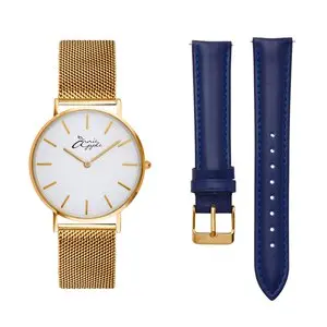 BERMUDA WATCH COMPANY Annie Apple Jumeirah Marble Rose Gold Interchangeable Watch - Yellow
