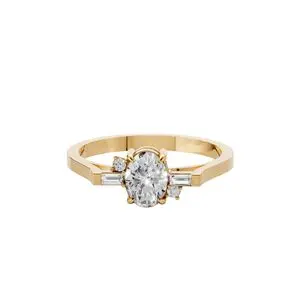AYA FINE JEWELRY 0.50 Ct Oval Diamond Ring In 14k Gold - Yellow