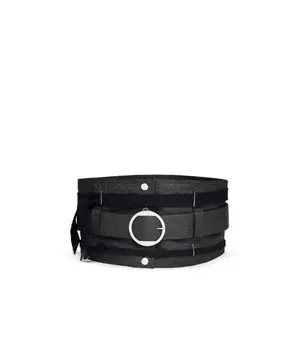 LO NEEL Alek Vegan Leather Belt - Black