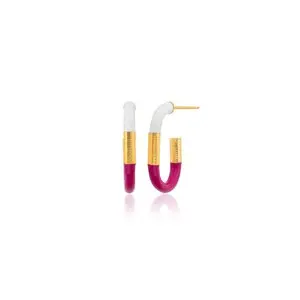 MILOU JEWELRY Sophia Hoop Earrings - Pink