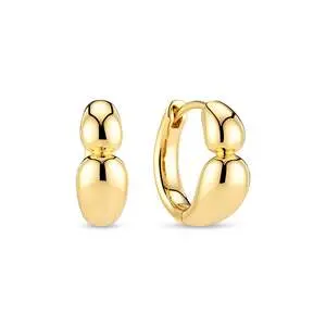 SIF JAKOBS JEWELLERY Goccia Creolo Piccolo Pianura Earrings - Gold