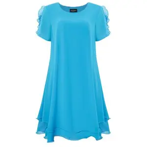JAMES LAKELAND Short Sleeve A-line Dress - Blue