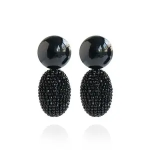 Saule Label Crystal Earrings