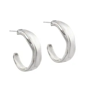 BIKO Wavi Hoop Earrings - Silver