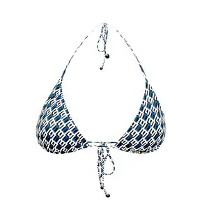 KIKKI-G SWIMWEAR Josie Bikini Top - White/blue