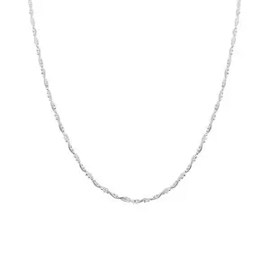 SPERO LONDON Twisted Beaded Italian Chain Necklace - Silver