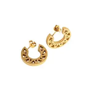 CLAIRE HILL DESIGNS Geometric Hoop Earrings - Gold