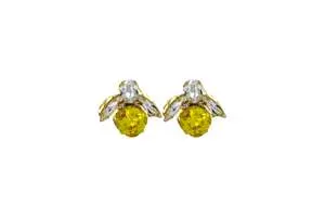VICKISARGE Baby Bee Clip-on Earrings - Yellow