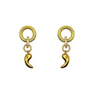 VICSTONENYC FINE JEWELRY Diamond Dangle Yellow Earrings - Gold