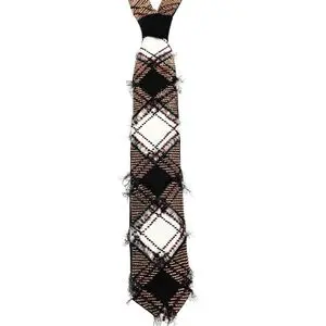 NANDANIE The Crystal Argyle Classic Necktie - Black