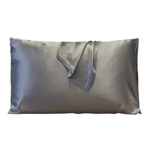 SOFT STROKES SILK Pure Mulberry Silk Pillowcase King - Grey