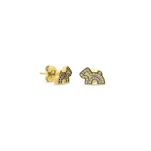 CLOUD HAVEN Logo Stud Earrings - Gold