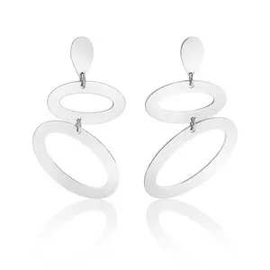 TOOLALLY Ellipses Sterling Earrings - Silver