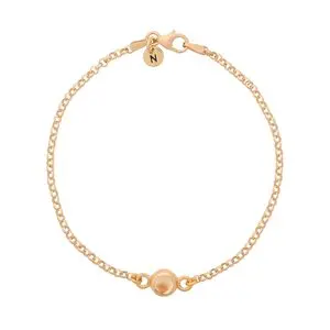 NELLOU JEWELLERY Citrine Gemstone Bracelet Gold Plated Sterling Silver - Yellow