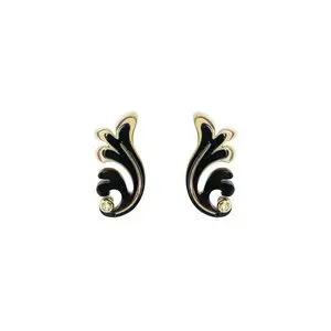 GISSA BICALHO Acrylic Rosebush Dangle Earrings - Black