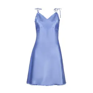 SASHA LA MER Giselle Silk Slip Dress - Blue