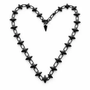 JAGGED HALO JEWELRY Barbie Chain Necklace - Black/grey