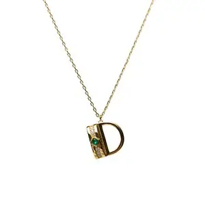 RETRO CHIC Letter D Alphabet Necklace