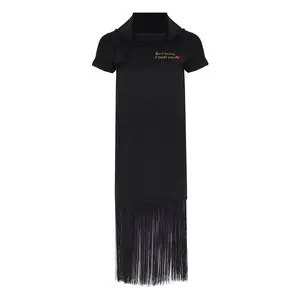 Black Fringe Cocktail Dress