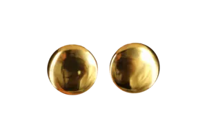 VICKISARGE Plain Disk Clip On Earrings - Gold