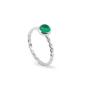 THE JEWELLERY STORE LONDON Emerald Ring In Sterling Silver - Silver/green