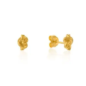 AUREE JEWELLERY St Ives Knot Stud Earrings - Gold