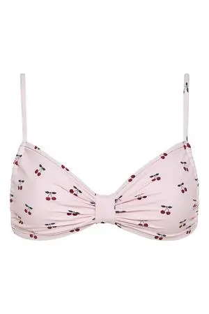 MONTCE Cherries Devin Bikini Top - Pink