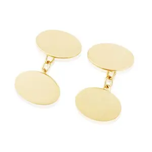 AUREE JEWELLERY Albemarle Yellow Vermeil Oval Cufflinks - Gold