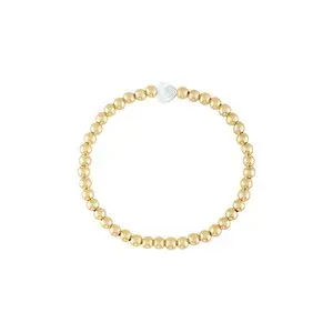 OLIVIA LE Heart Pearl Bracelet - Gold