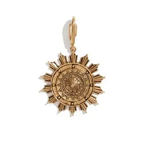 Lovard Sunburst Medallion Charm - Gold