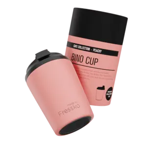 Fressko Bino 8oz/227ml Reusable Coffee Cup, Stainless Steel Peachy - Pink