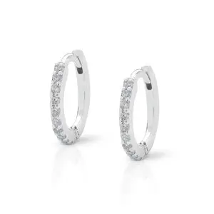 NELLOU JEWELLERY Ava Huggie Earrings - Silver