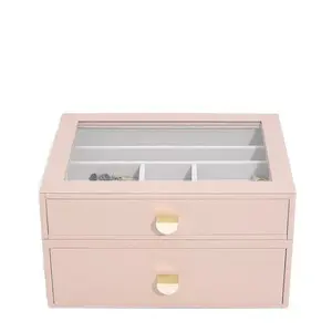 STACKERS Classic Jewellery Box Set Of Two Drawers - Pink