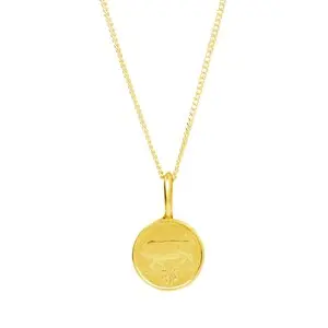 KATIE MULLALLY Irish 5p Coin Charm Necklace - Gold