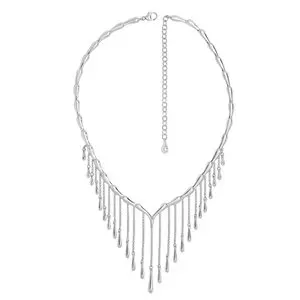 LUCY QUARTERMAINE Sterling Waterfall Necklace - Silver