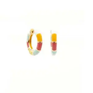 SALTY CALI Rainbow Mini Huggie Hoop Earrings - Gold