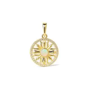FREQNC ATELIER Sun Charm Opal Pendant - White