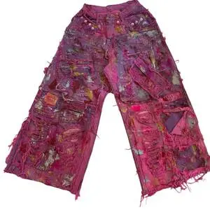 ZASTASTUDIO Wearable Ruins Wide Leg Denim Pants