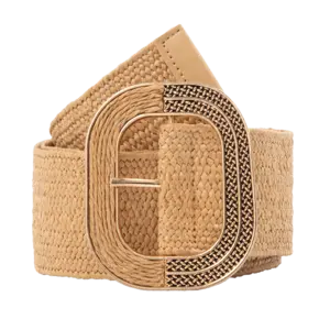 BELTBE Wide Stretch Straw Belt