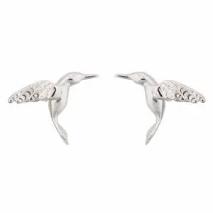 LILY CHARMED Sterling Hummingbird Stud Earrings - Silver