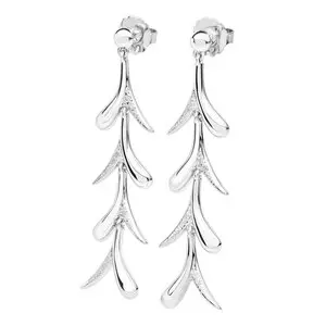 LUCY QUARTERMAINE Solid Sterling Sycamore Kiss Drop Earrings - Silver