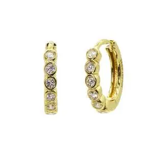MHART Moissanite Hoop Earrings - Gold
