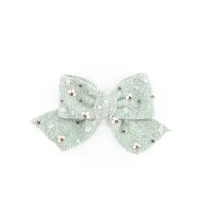 ADIBA Handmade Bow With Pearls And Crystals - Green