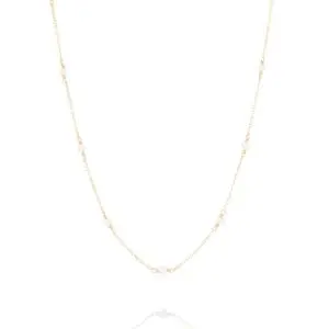 INARI JEWELLERY Gold Freshwater Pearl Necklace - White