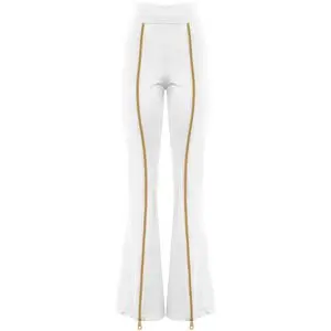 ANTONINIAS Zipnisa High-waisted Pants - White