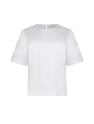 HELENE GALWAS Iduna High-neck Cotton Blouse - White