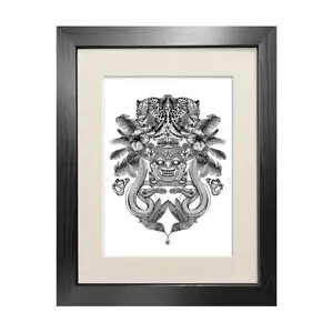 EMILY CARTER Balinese Jungle' Fine Art Print A4 - Black