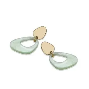 TOOLALLY Pebble Drop Earrings - Green