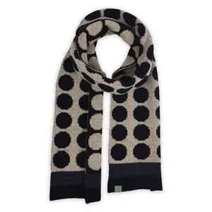OTTO & SPIKE Black / Neutrals / Grey Scarves Velvet Black - Black/grey